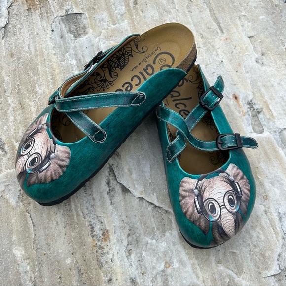 Calceo | Shoes | Calceo Vegan Leather Clogs With Elephants | Poshmark